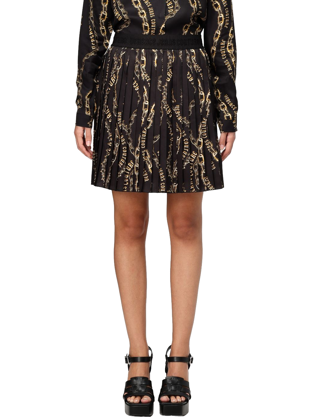 VERSACE Versace Jeans Couture Pleated Mini Skirt